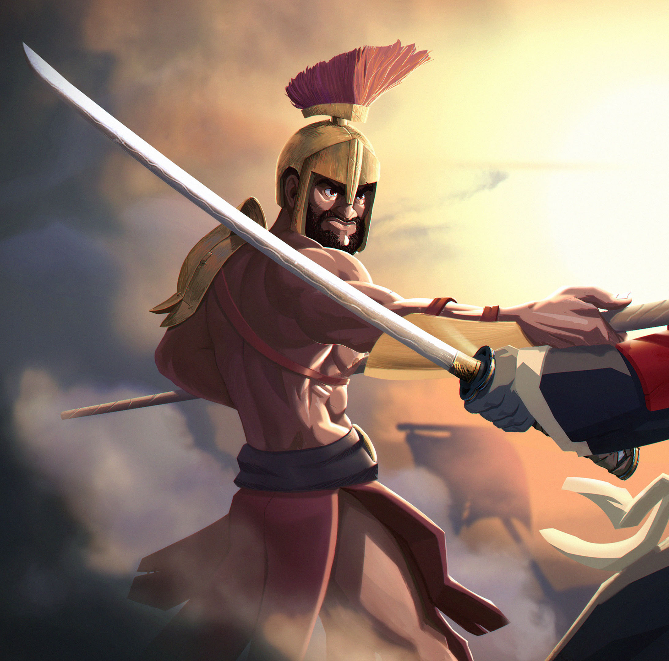 Gladiator vs Samurai - projects - peacoxstudio.com